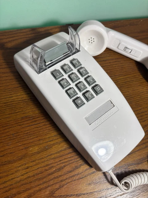 RETRO CORTELCO PUSH Button White Wall Phone Telephone Tested Made In ...
