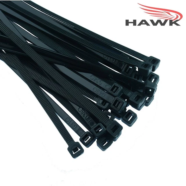 BLACK CABLE TIES Zip Ties Long Short Small Thick Thin Long Heavy Duty £ ...