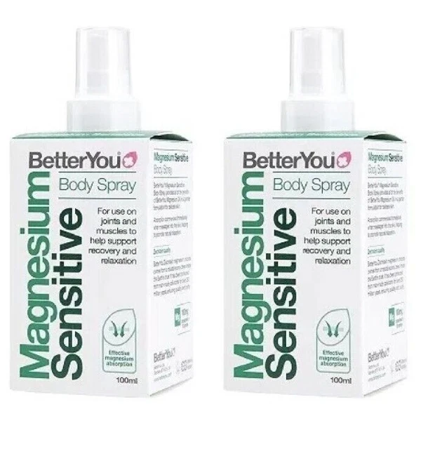 2 X100 ML - BetterYou Magnesium Sensitive Body Spray For Joints ...