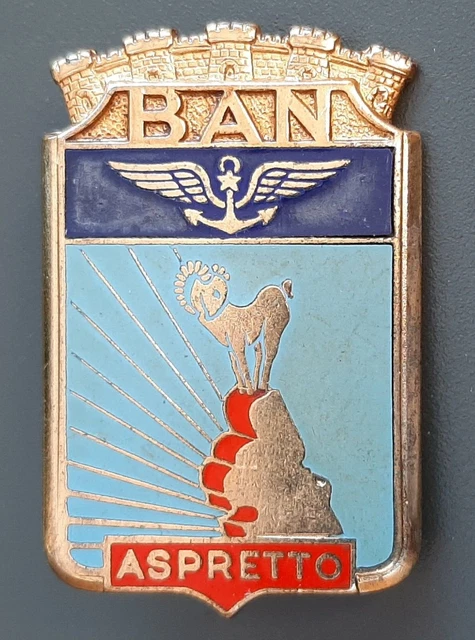 BAN ASPRETTO CORSE 1980s Base Aéronavale Marine Insigne Badge ORIGINAL ...
