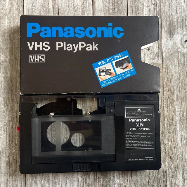 PANASONIC VHS PLAYPAK VHS-C to VHS Motorized Converter Adapter Tape ...