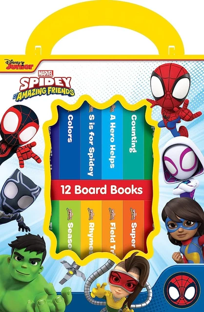 DISNEY SPIDEY AND his Amazing Friends - My First Library 12 Board Book ...
