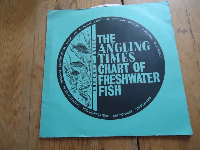 1960’S THE ANGLING Times Chart Of Freshwater Fish Anglers Guide Vintage ...