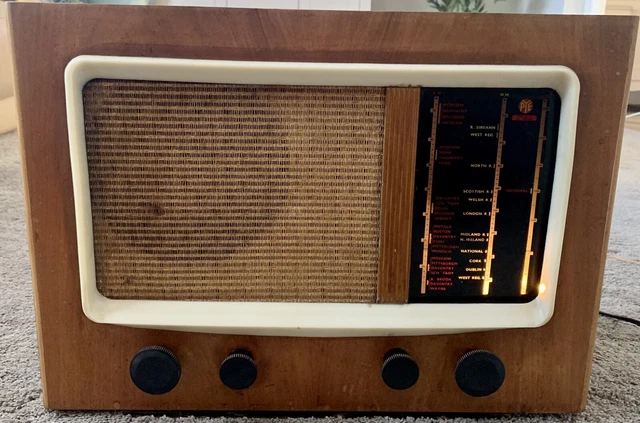 VINTAGE PYE TABLE Valve Radio Wooden Transistor Radio Wireless Rare ...