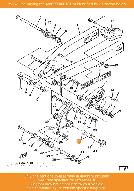 YAMAHA BUSH, BIMETAL Formed, 90384-18190 OEM TDM850 TT-R125 YZ80 £10.10 ...
