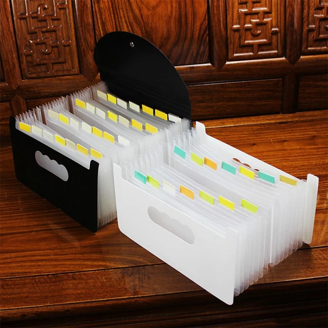 MULTI-LAYER FOLDER BAG Accordion File Organizer Plastic Receipt Paper ...