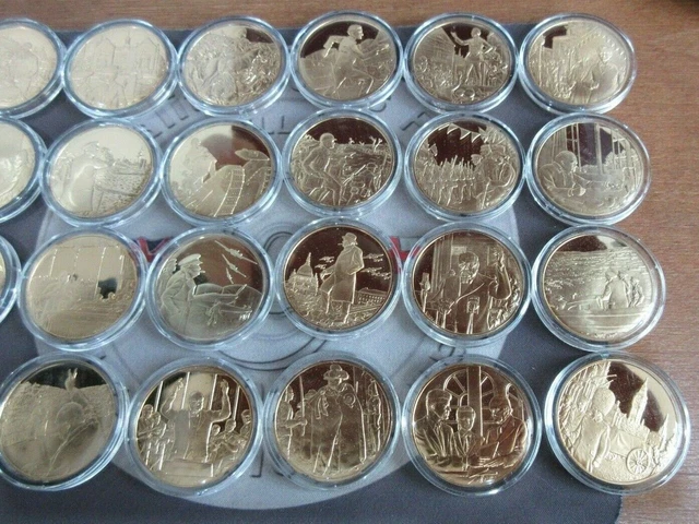 1974 JOHN PINCHES Churchill Centenary Trust Silver Proof Gold Plated ...