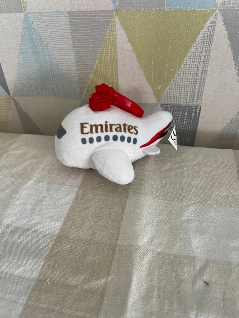 EMIRATES AIRLINES PLUSH Soft Toy Plane Vibrate Pull String 5" Jumbo Jet ...