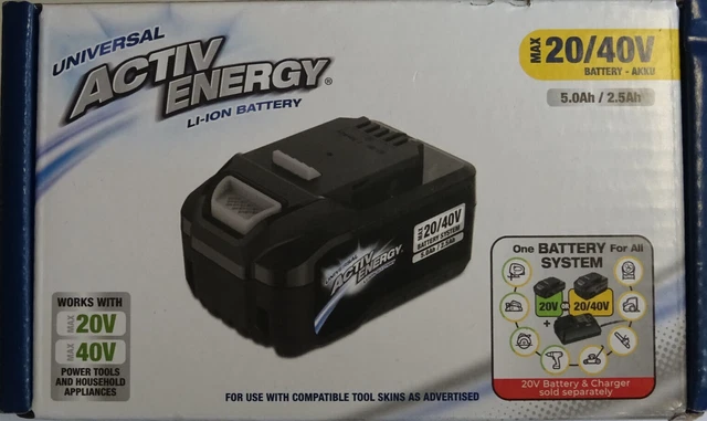 UNIVERSAL ACTIV ENERGY Li-Ion für FERREX - 20/40V Battery Akku - 5.0Ah ...