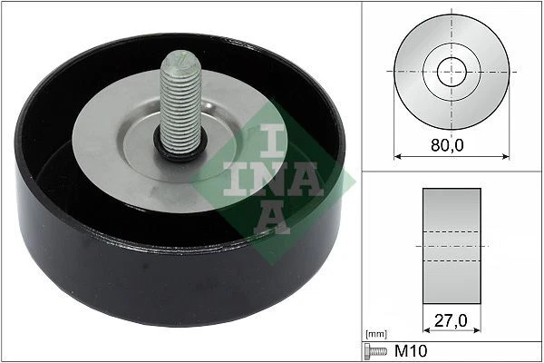 INA 532065810 RULLO di deviazione rullo guida cinghia trapezoidale per ...