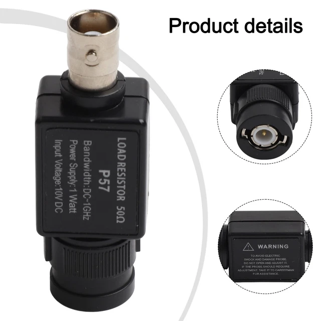 BNC MALE CONNECTOR 50 Ohm with Load Resistor for Measuring Instruments ...