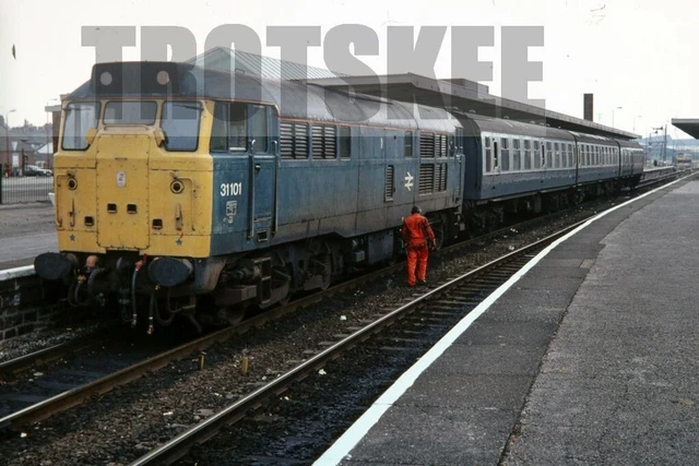 35MM SLIDE BR British Rail Diesel Loco Class 31 31101 Barrow 1989 Orig ...