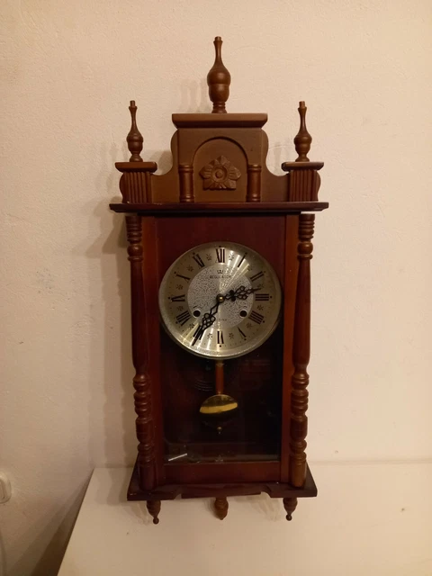 PENDELUHR REGULATOR 31 day, zum Aufziehen, Symbol Krone, Wanduhr EUR 29 ...