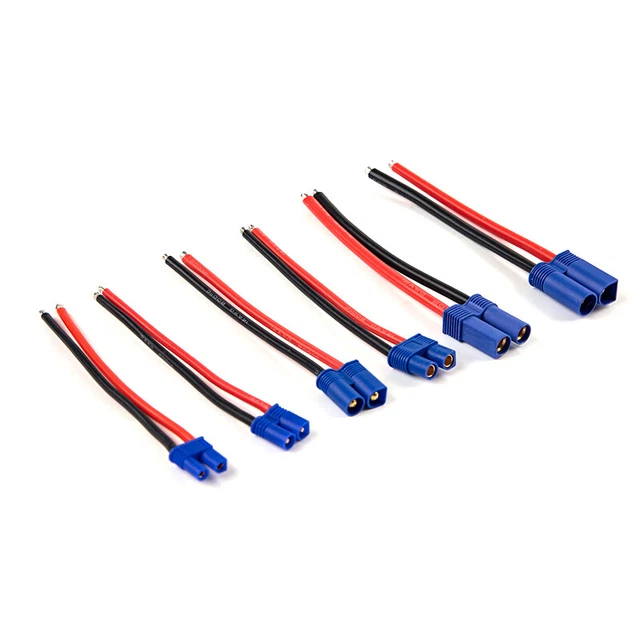 EC2/EC3/EC5 MALE FEMALE Connector Pigtail Cable Silicone Wire RC Lipo ...