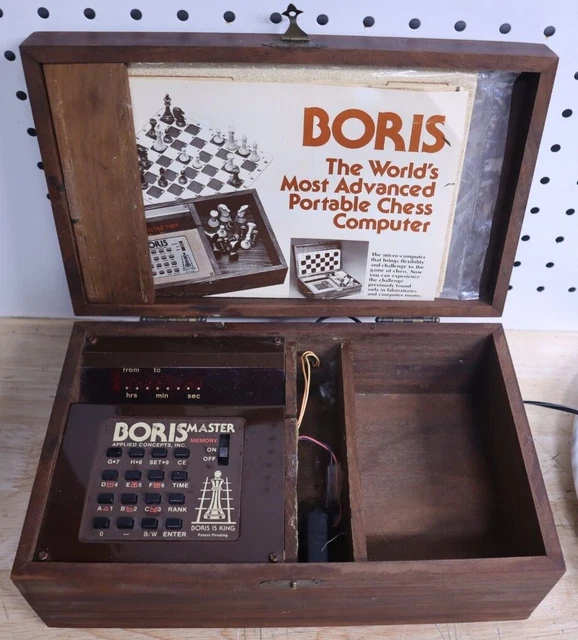 RARE VINTAGE 1978 Boris Master Electronic Chess Computer Game W/ Case ...