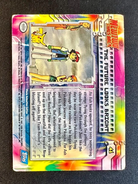 THE FUTURE LOOKS Bright 1999 Topps Mewtwo Strikes Back Pokemon Card Holo DAMAGED $6.99 - PicClick CA