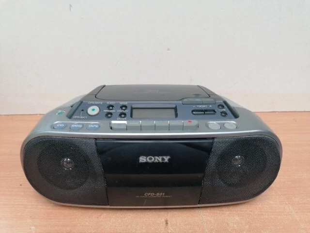 SONY BOOMBOX CD Player, AM/FM Radio/Cassette - Blue - Unit Only (CFD ...