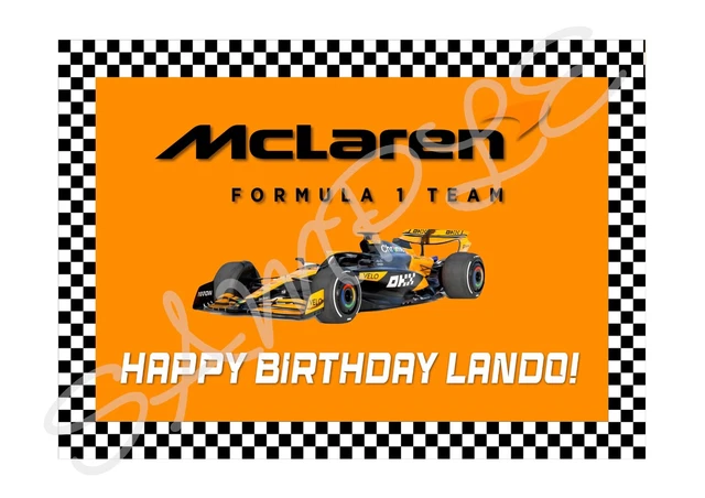 MCLAREN F1 RACING Personalised Costco/Asda Edible Print Cake Topper £15 ...