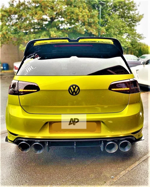 VW GOLF R MK7 Rear Diffuser and Rear Side Splitters 2013-2016 Spoiler ...