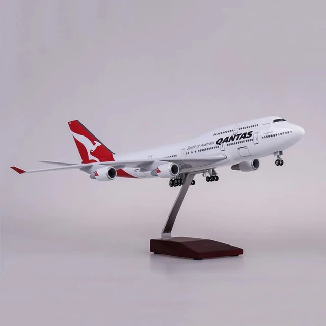1/150 SCALE EXTRA Large Qantas Boeing 747 Aircraft Model Plane Toy £143 ...