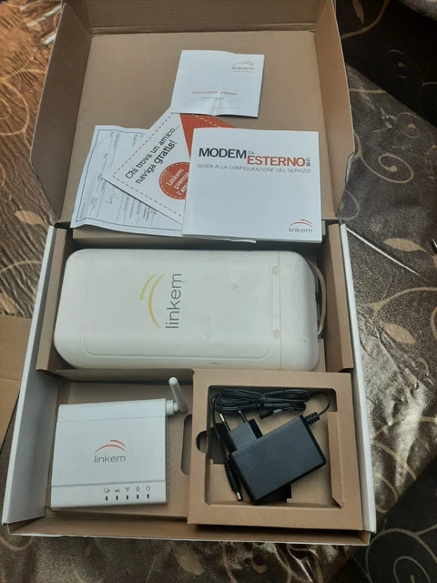 KIT MODEM LINKEM DA ESTERNO Wi-Fi WIRELESS WIMAX LTE CPE WLTXFSQ-102N ...