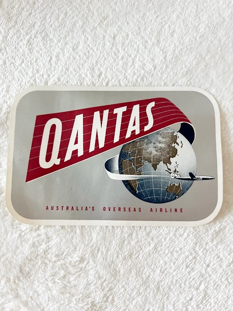 QANTAS RARE ORIGINAL Vintage 1950's Airline Sticker Lockheed ...