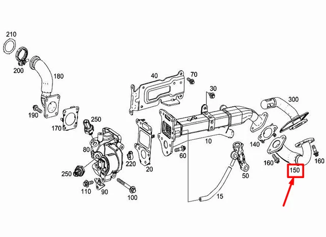 MERCEDES-BENZ CLA C117 Charge Air Distributor Line A2701410304 NEW ...