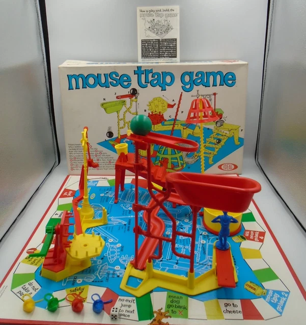 VINTAGE MOUSE TRAP Board Game 1963 Ideal Complete With Instructions ...