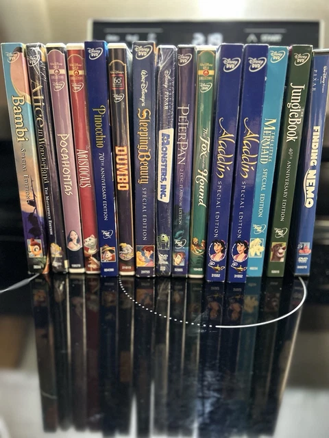 DISNEY ANIMATED DVD Collection, Lot Of 15 Some Brand New. Bambi, Nemo ...