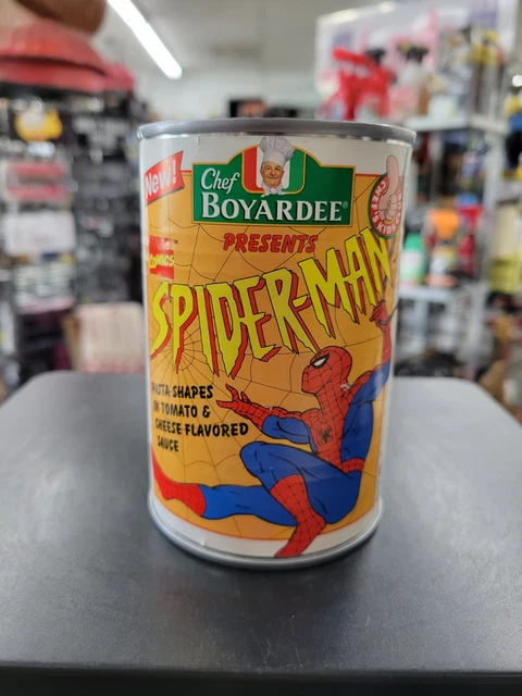 VINTAGE CHEF BOYARDEE Spider Man Comic Metal Can Piggy Bank Nice ...