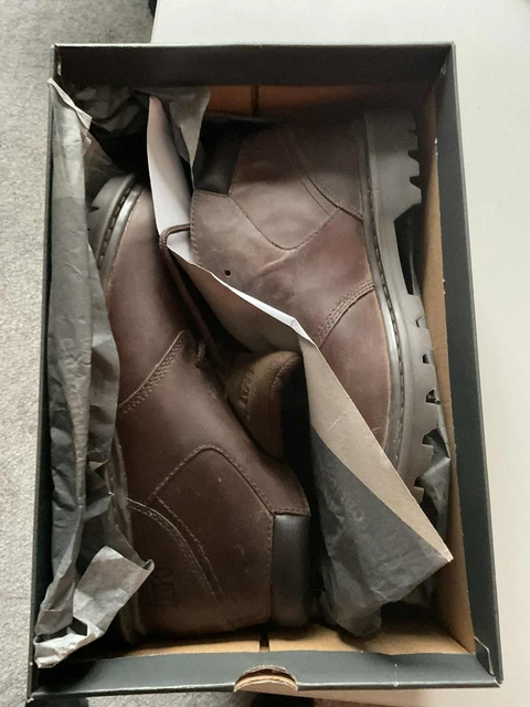 WORK BOOTS MEN’S Size UK 8 Steel Toe Cap Work Boots Leather waterproof ...