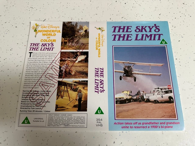 THE SKY'S THE Limit - Sample VHS Video Sleeve - UK Disney £7.99 ...