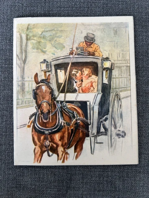 VINTAGE RAPHAEL TUCK Valentine Card - Hansom Cab - 1945 £1.69 - PicClick UK