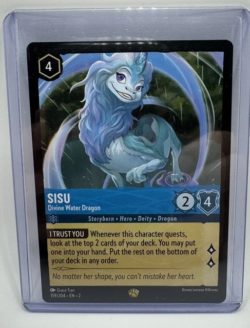 DISNEY LORCANA SISU Divino Dragón de Agua 159/204 lámina sin holo casi nuevo/m EUR 4,95 ...