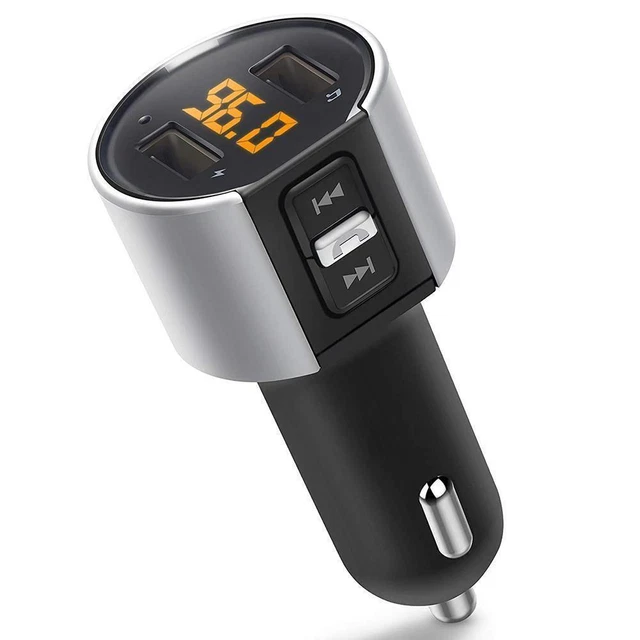 CAR BLUETOOTH-COMPATIBLE FM Transmitter Wireless Hands-free Adapter Kit ...