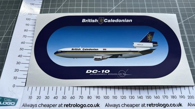 BRITISH CALEDONIAN MCDONNELL Douglas DC-10 Original Vinyl/Sticker £3.60 ...