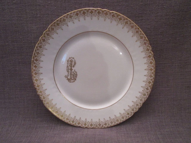 ASSIETTE ANCIENNE EN porcelaine de Limoges monogrammée EUR 6,00 ...