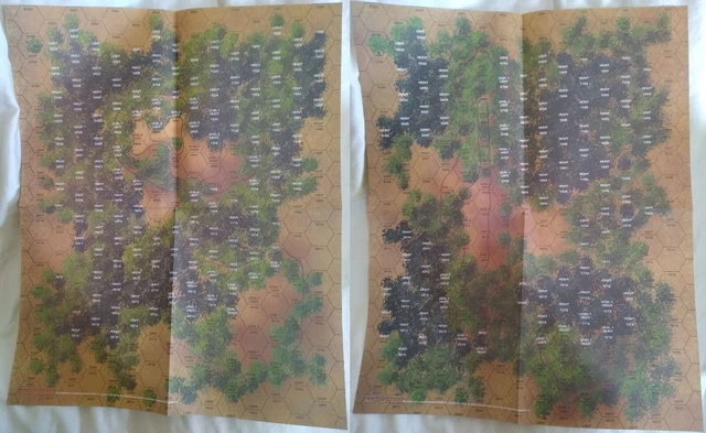 CLASSIC BATTLETECH PAPER Maps Heavy Forest #1 & #2 from Map Set ...
