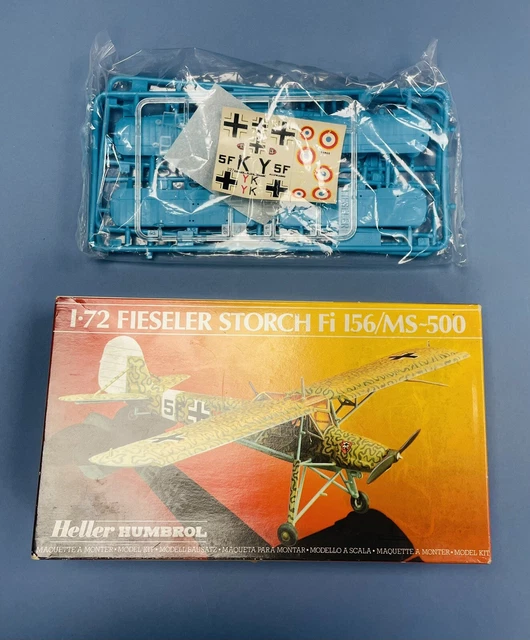 HELLER HUMBROL 1/72 FIESELER STORCH Fi 156/MS-500 SCALE MODEL KIT £12. ...