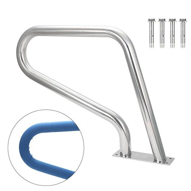 SWIMMING POOL HAND Rail Ladder Step Handrail Stair Rail Stainless Steel ...