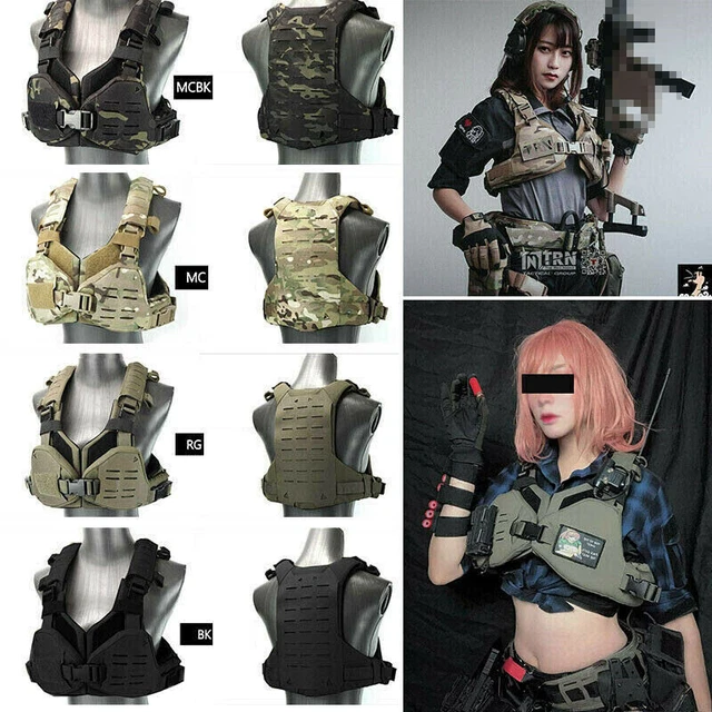 AIRSOFT TACTICAL MOLLE Vest Bikini Armor Chest Rigs Release Training ...