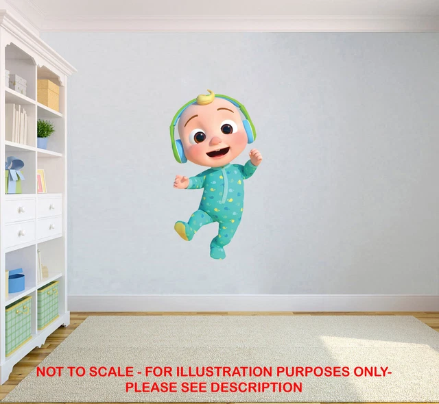 COCOMELON WALL STICKER Kids Baby Nursery Rhymes Bedroom Wall Break ...