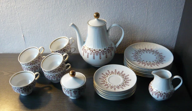 DDR KAFFEESERVICE 6 Personen Graf von Henneberg Porzellan Ilmenau Thüringen EUR 18,25 - PicClick DE