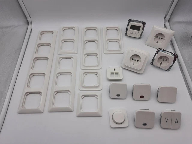 MERTEN ATELIER M1 Basis System alt polarweiß Rahmen Wippe Abdeckung ...