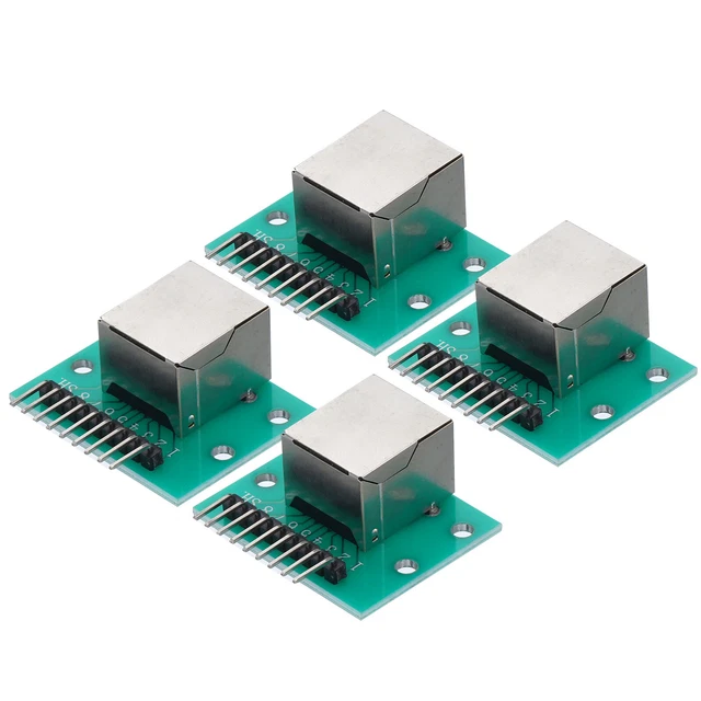 RJ45 PORT ADAPTOR Board Horizontal Adaptor Test Board with Bend Pins ...