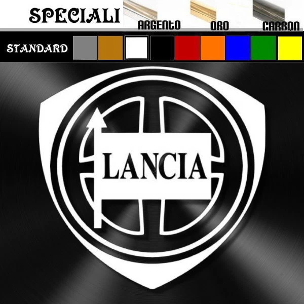 ADESIVO STICKER LANCIA logo New decal tuning prespaziato, auto moto ...