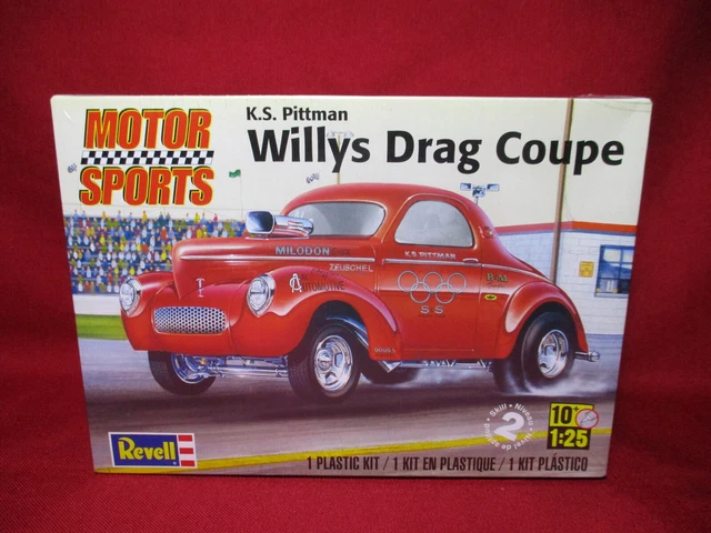 1960S WILLYS DRAG Coupe Gasser K.S. Pittman Revell-Monogram 1:25 Model ...
