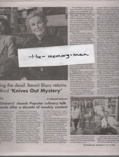 TV WEEK MAGAZINE December 6 2025 Daniel Craig Wake Up Dead Man Glenn ...