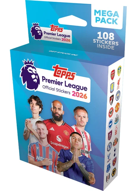 PREMIER LEAGUE STICKERS 2026 - Mega Pack Sealed £14.99 - PicClick UK