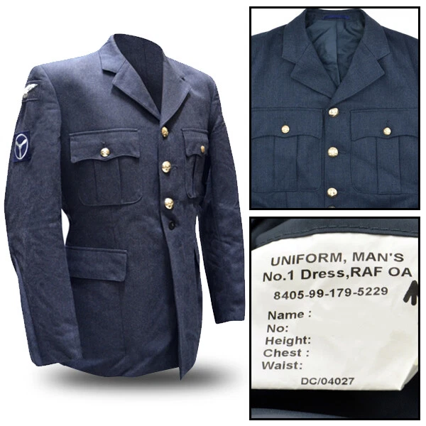 BRITISH ARMY RAF No 1 Royal Air Force Dress Uniform Jacket Tunic Blue ...